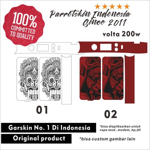 Jual Garskin Skin hotcig Volta 200w full body reog sticker bisa custom ...