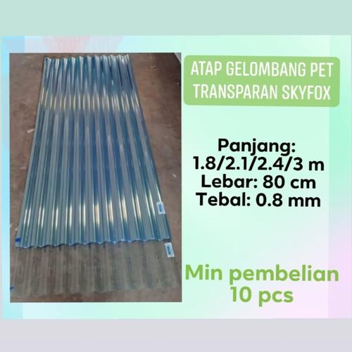 Jual Atap Gelombang PET Transparan Skyfox 0.8mm - 1.5m - Kota Surabaya ...