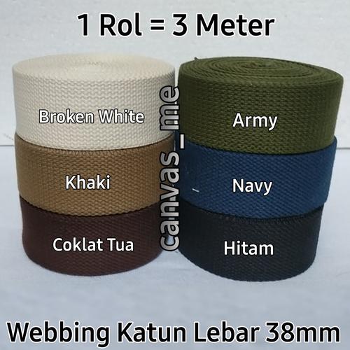 Jual Webbing Katun (cotton Webbing) 38mm - Broken White - Kab. Bandung ...