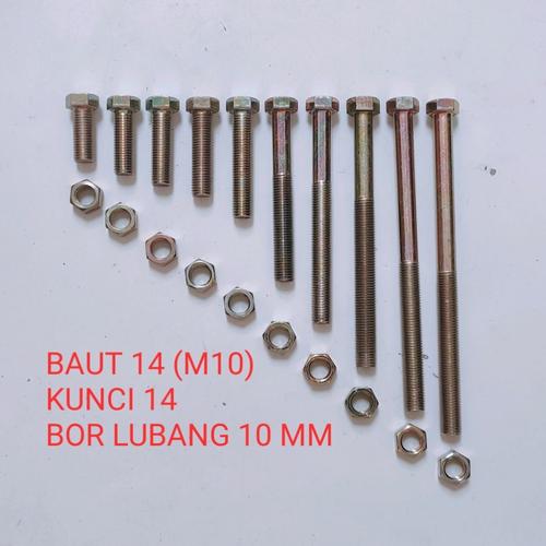 Jual Baut Mur M10x150 (15 cm) / Baut 14 KUNING - Kota Bandung - Baut ...