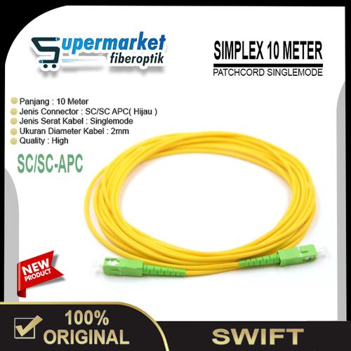 Jual Patch Cord 10M SC SC APC Kabel Fiber Optik Patchcord 10 Meter ...