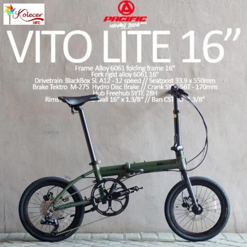 Jual Fullbike Pacific Vito Lite 16 Inch Sepeda Lipat Folding Bike New ...