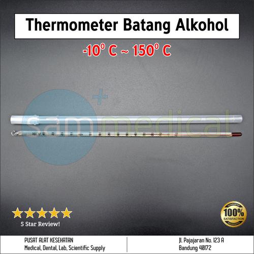 Jual TERMOMETER / Thermometer Batang Alkohol -10 sampai 150 Celcius (S ...