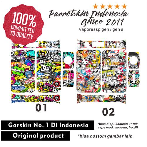 Jual Garskin Skin hotcig Vaporesso Gen S full body sticker bisa custom ...