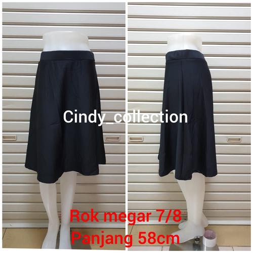 Jual ROK MEGAR SELUTUT ROK MIDI SCUBA TEBAL ROK MEGAR HITAM - SELUTUT ...