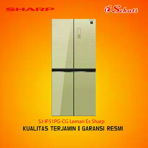 Jual Lemari Es SHARP side by side 4 pintu SJ-IF51PG-CG Inverter ...
