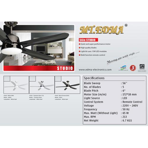 Jual Kipas angin baling baling remote Mt Edma tipe Studio 56 inch ...