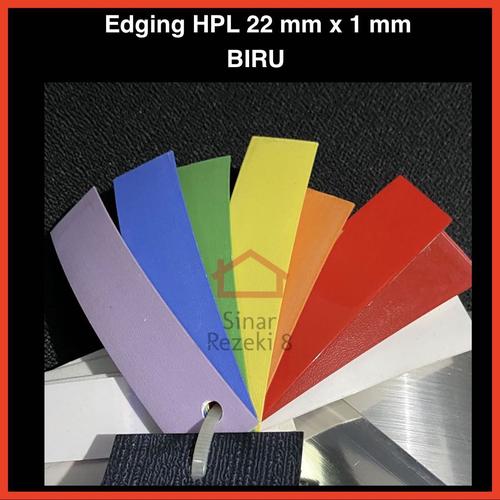 Jual Edging HPL BIRU 22 mm 1 mm Solid Polos / Pinggir Meja taco PVC ...