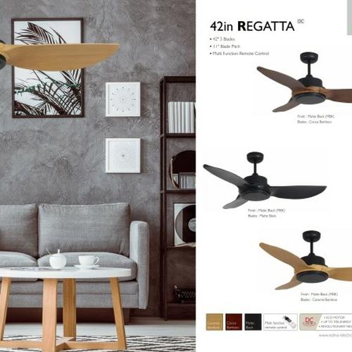 Jual Kipas angin gantung remote Mt Edma tipe Regatta 42 inch - Caramel ...