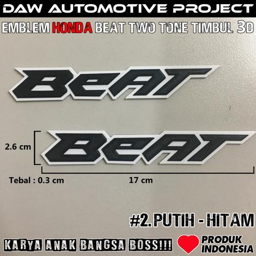 Jual Emblem Honda Beat Two Tone Timbul 3D Sepasang - DAW Automotive ...