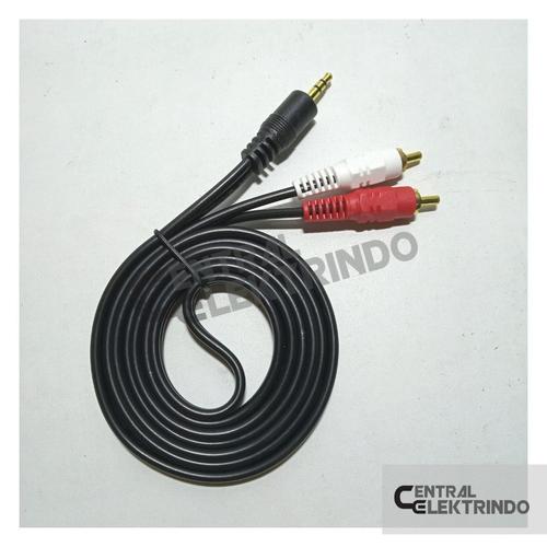 Jual KABEL AUDIO 2 RCA to Mini Stereo 1.5M Jack 2 - 1 GOLD PLATED ...