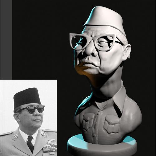 Jual Karikatur Patung 3d statue 3d print dari gambar foto - hanya file ...