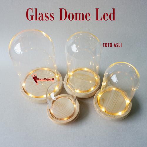 Promo [Termasuk Lampu] Glass Dome Led / Flower Dome Light / Lampu Kubah ...