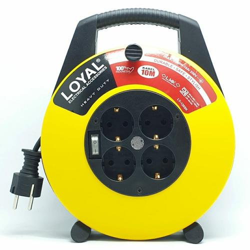 Jual LY-120SK LOYAL KABEL ROL HEAVY DUTY 10 M / KABEL BOX / STOP KONTAK ...