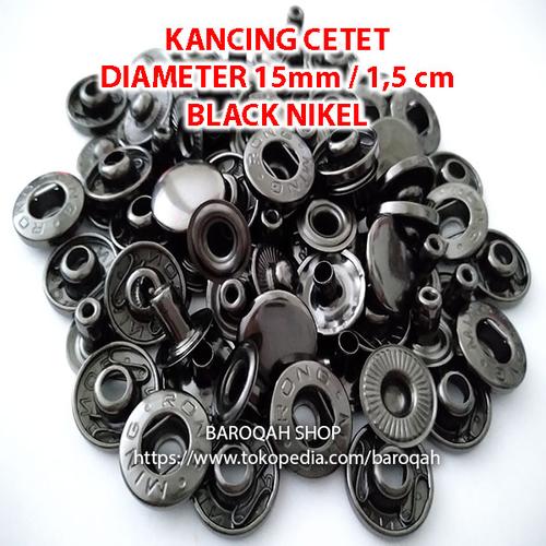 Jual Kancing Cetet Jepret Snap Button Besi diamater 15mm 7060 - Black ...