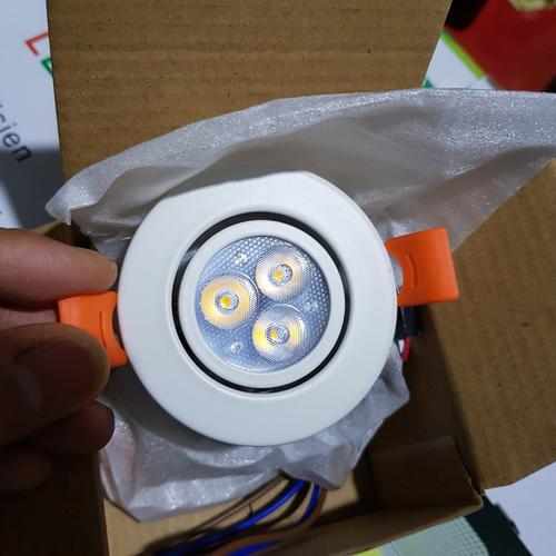 Jual Ceiling LED Spotlight MINI 3mata 3watt Cahaya Warmwhite Cut Hole ...