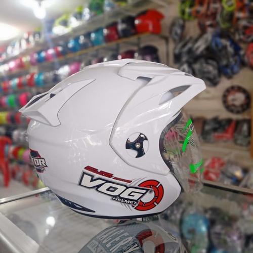 Jual HELM VOG NAVIGATOR WHITE DOBEL VISOR - Kota Semarang - sri jaya ...