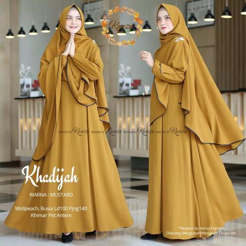 Jual (COD) KHADIJAH SYAR'I FREE HIJAB / DRESS MUSLIM /GAMIS BUSUI ...