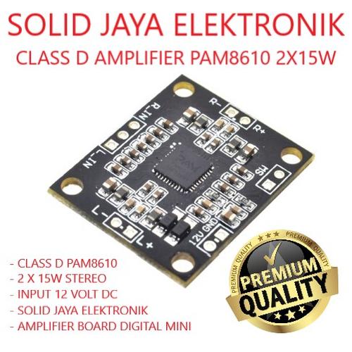 Jual KIT POWER MINI PAM8610 PAM 8610 STEREO 2X15W CLASS D AMPLIFIER 30W ...