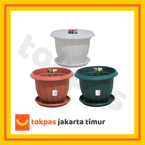 Jual Pot Bunga Tatakan Lotus No 6 Lion Star FP 40 Pot Tanaman Hijau ...