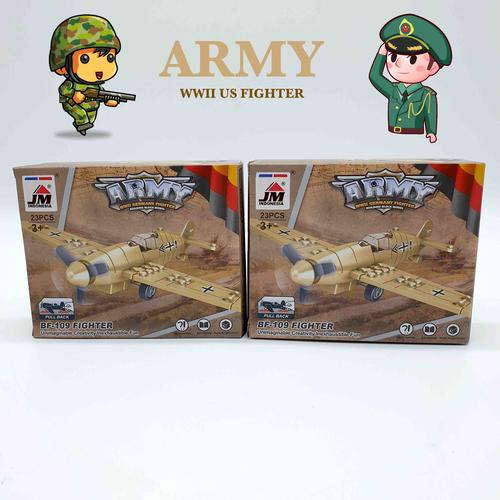 Jual Toko Mainan ALFA Bricks Army Plane WWII Germany Fighter 123-326 ...