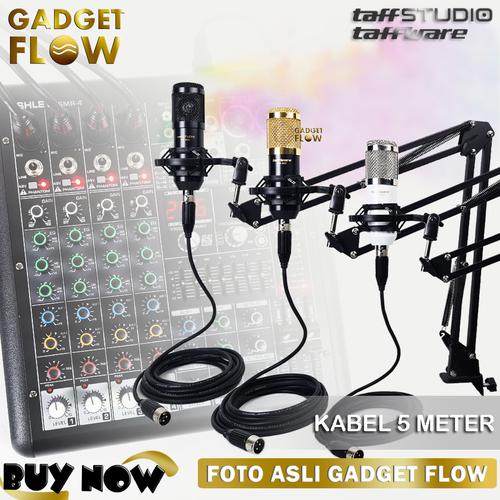 Jual Paket MIc Microphone BM800 BM 800 Taffware XLR 5 meter for MIXER ...