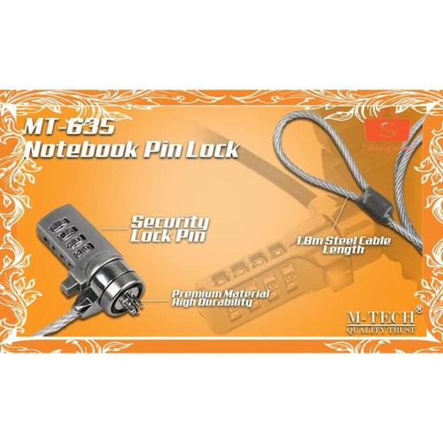 Jual Kunci pengaman m-tech 2m cable pin keys laptop mt-535 - security ...