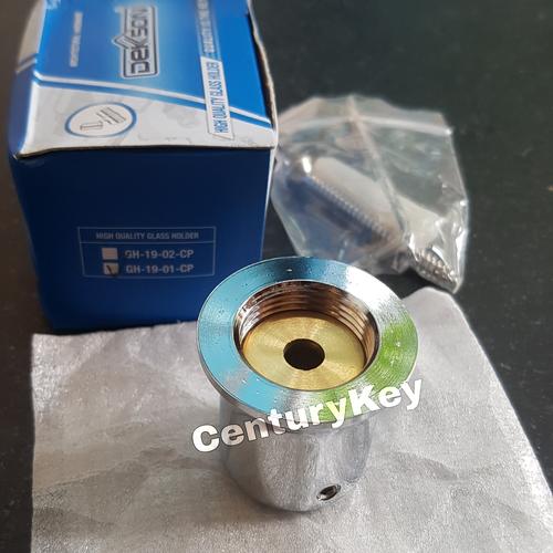 Jual Glass Clamp Dekkson GH 19-01 CP Dekson Konektor Pipa ke Tembok 19 ...