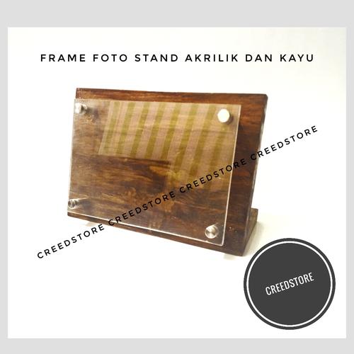 Jual frame bingkai foto photo standing pigura akrilik kayu - Kota Depok ...