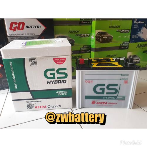 Jual Aki NS70 / 65D26R GS ASTRA HYBRID 12 Volt 65 Ampere - Jakarta ...