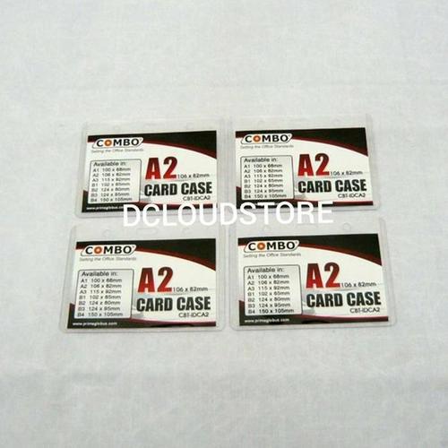 Jual Casing Plastik ID Card Holder A2 Name Tag Horizontal Case Bening ...