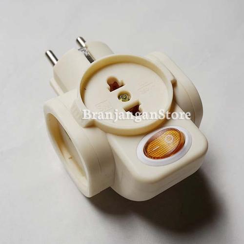 Jual Stop kontak T + Saklar 4 Lubang KYOWA KW-923 Krem / Colokan ...