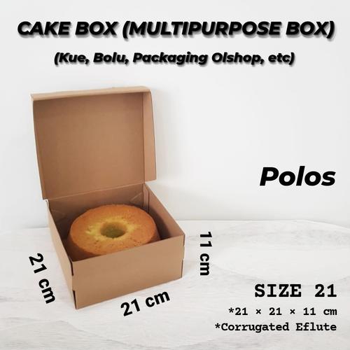 Jual Cake Box Size 21 / Kotak Kue / Kotak Roti / Kotak Bolu - Jakarta ...