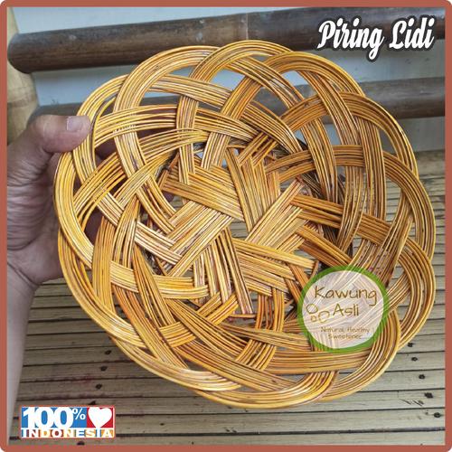 Jual Piring Lidi Anyaman dari Pohon Aren bukan Rotan sudah Plitur Kayu ...