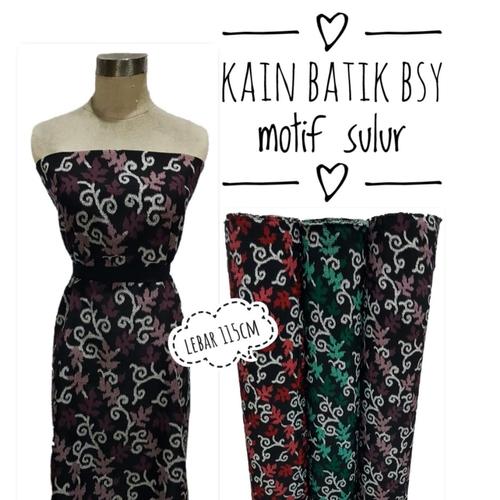 Jual bahan kain batik halus bsy motif sulur/batik murah meteran - Hijau ...