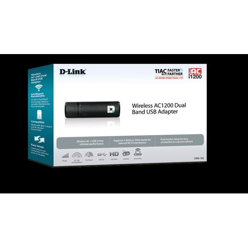 Jual D-LINK DWA-182 USB Dongle Wireless WiFi Receiver/USB Adapter ...