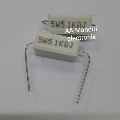 Jual resistor 5100 ohm(5.1k) 5 watt keramik putih - Jakarta Barat - AA Mandiri Elc | Tokopedia