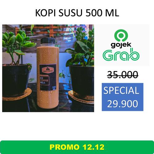 Jual Kopi Susu Gula Aren Coffee Fresh Milk 500 ml Simply Bandung 1/2 ...