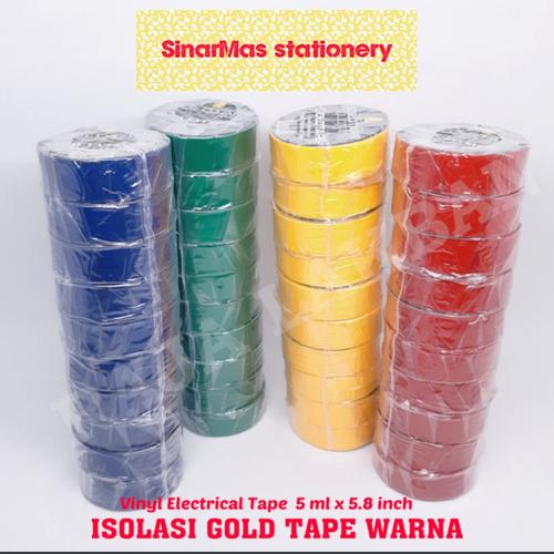 Jual Isolasi Listrik| Isolasi Warna | Isolasi Gold Tape 5 ml x 5.8 ...