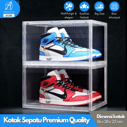 Promo Kotak Box Sepatu Sneakers Tebal - Display Boks Sepatu Transparan ...
