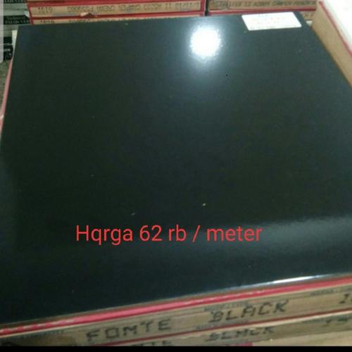 Jual KERAMIK LANTAI ASIA TILE /KERAMIK HITAM POLOS /KERAMIK FONTE BLACK ...