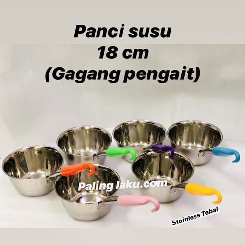 Jual Panci Susu 18 CM warna Warni stainless Tebal Gagang Pengait ...