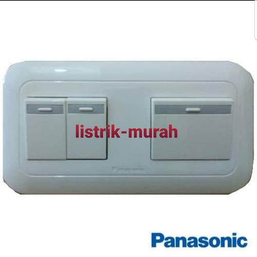 Jual Panasonic Saklar Tripel 3 gang WEJ78049 + WEJ5531 (2) + WEJ5541 ...