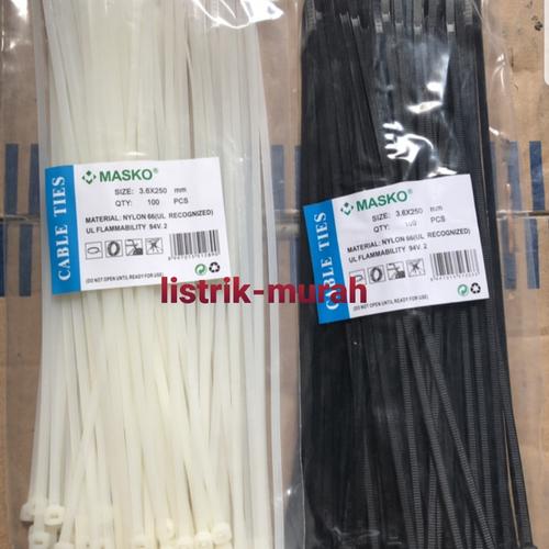 Jual Masko Kabel Ties 3.6x250 mm 25cm Sabuk Kabel Tali Tis Cable ...