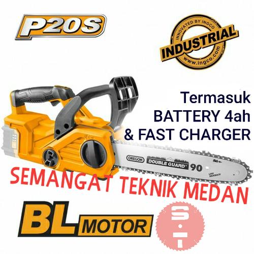 Jual CGSLI20128 CORDLESS MESIN GERGAJI CHAINSAW BATERAI 12" 20V 4AH ...