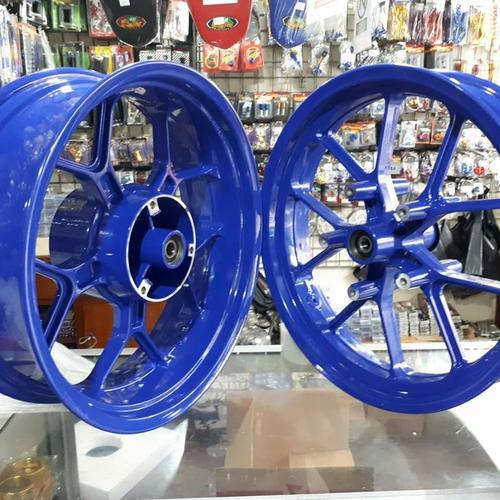 Jual velg R25 / Mt25 lebar for triple disk blue gloss Velg lebar R25 DD ...