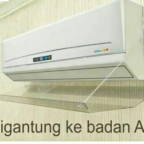 Jual talang ac (uk 120 x 30cm) / penghalang AC (tebal 3mm) / bening ...