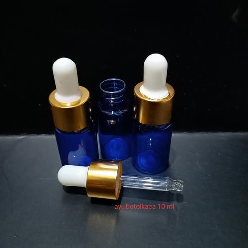Jual botol kaca biru pipet putih 10 ml ring gold - Jakarta Selatan - Pb ...
