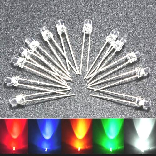 Jual LED super bright 3mm 3 mm Clear Nyala Merah Biru Orange Hijau ...