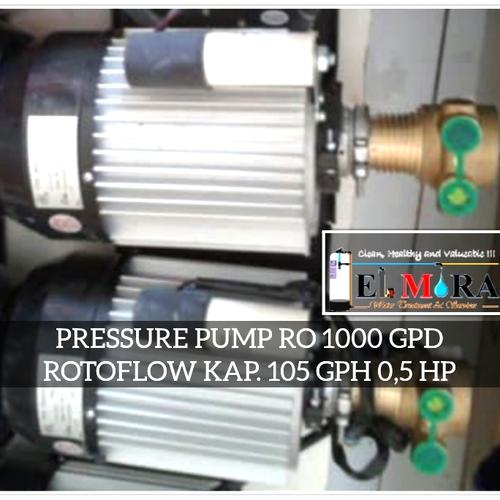Jual Pompa Rotoflow 105GPH + Motor 1/2 HP Pressure Pump RO 1000 GPD ...